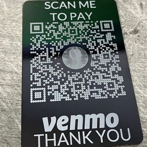 CASHAPP VENMO QRCODE Metal Cards Personalized Just for You - Etsy