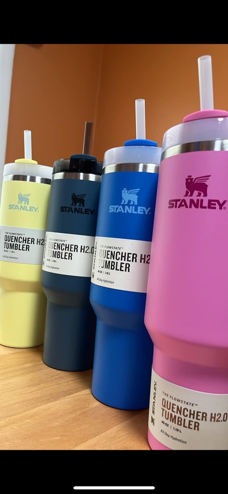 STANLEY PERSONALIZED ENGRAVED 40oz quencher h2.0w/handle, logo/design ...