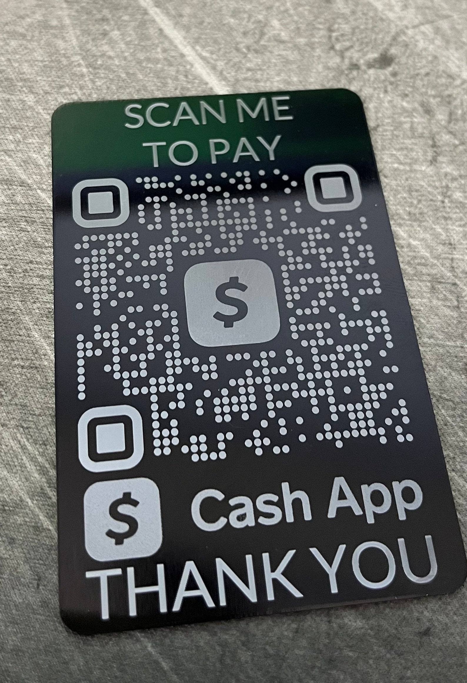 CASHAPP VENMO QRCODE Metal Cards Personalized Just for You - Etsy