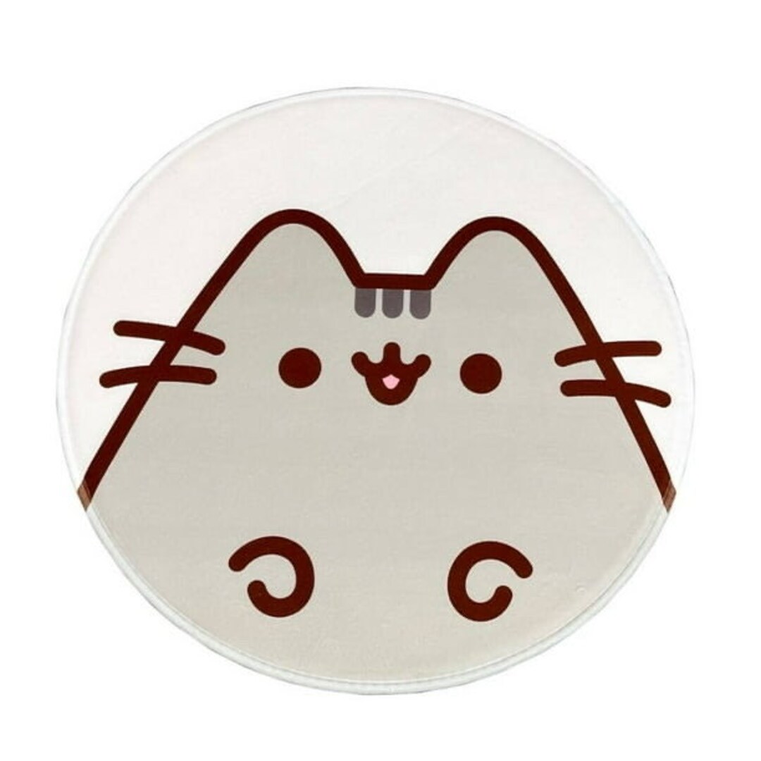 Pusheen the Cat Light Pink Round Bath Mat - Etsy