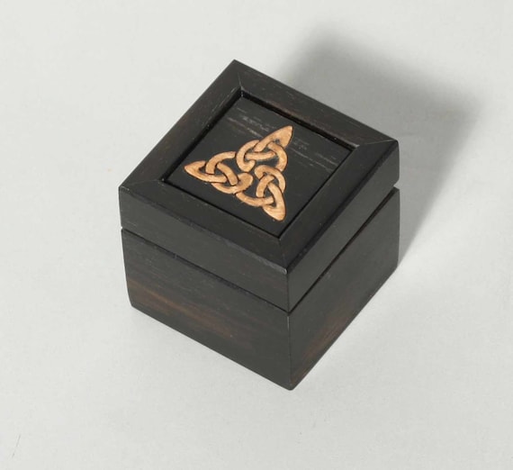 Celtic Knotwork carved Ring Box | Etsy