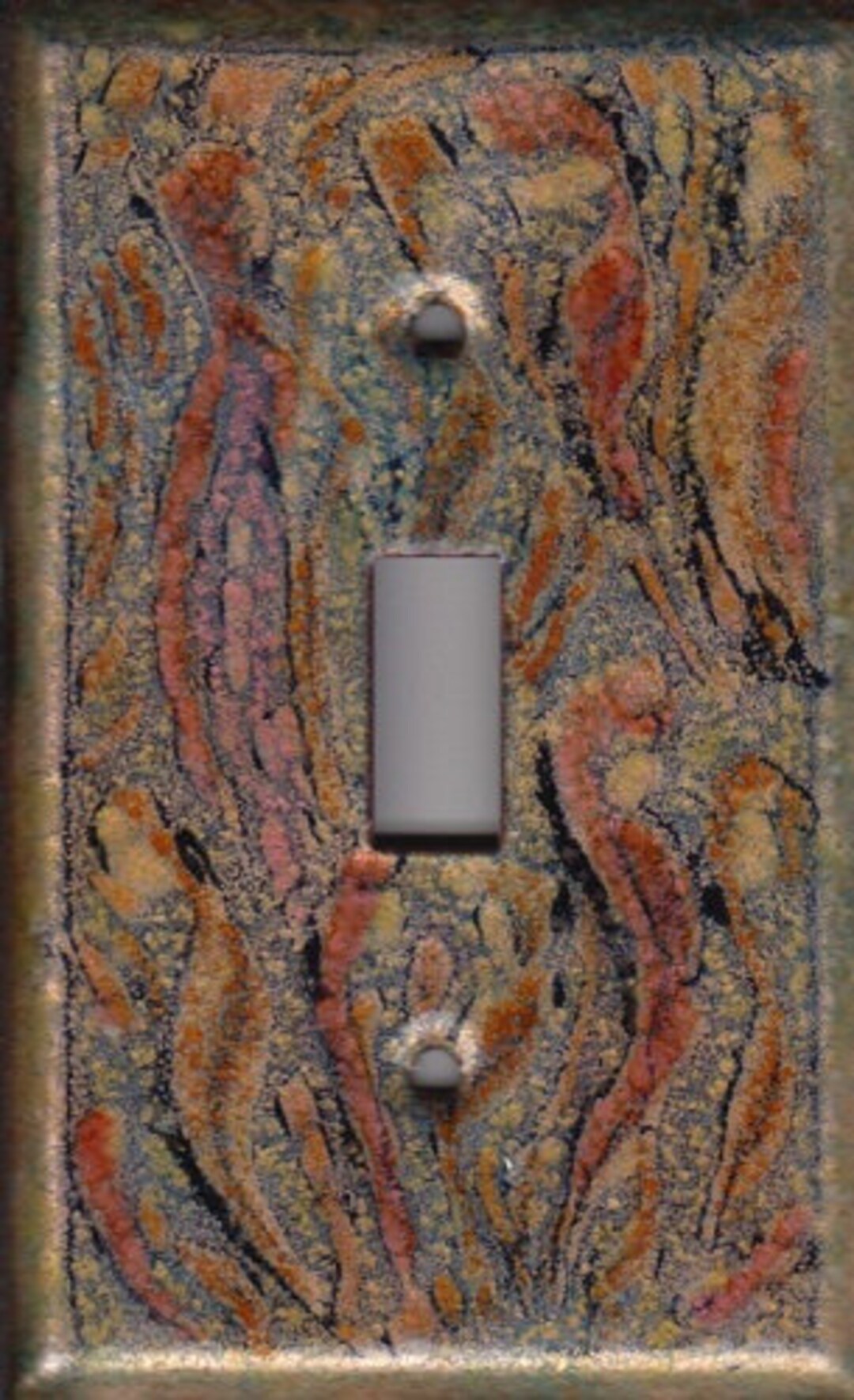 Abstract Silhouettes Red and Orange Single Switch Plate - Etsy