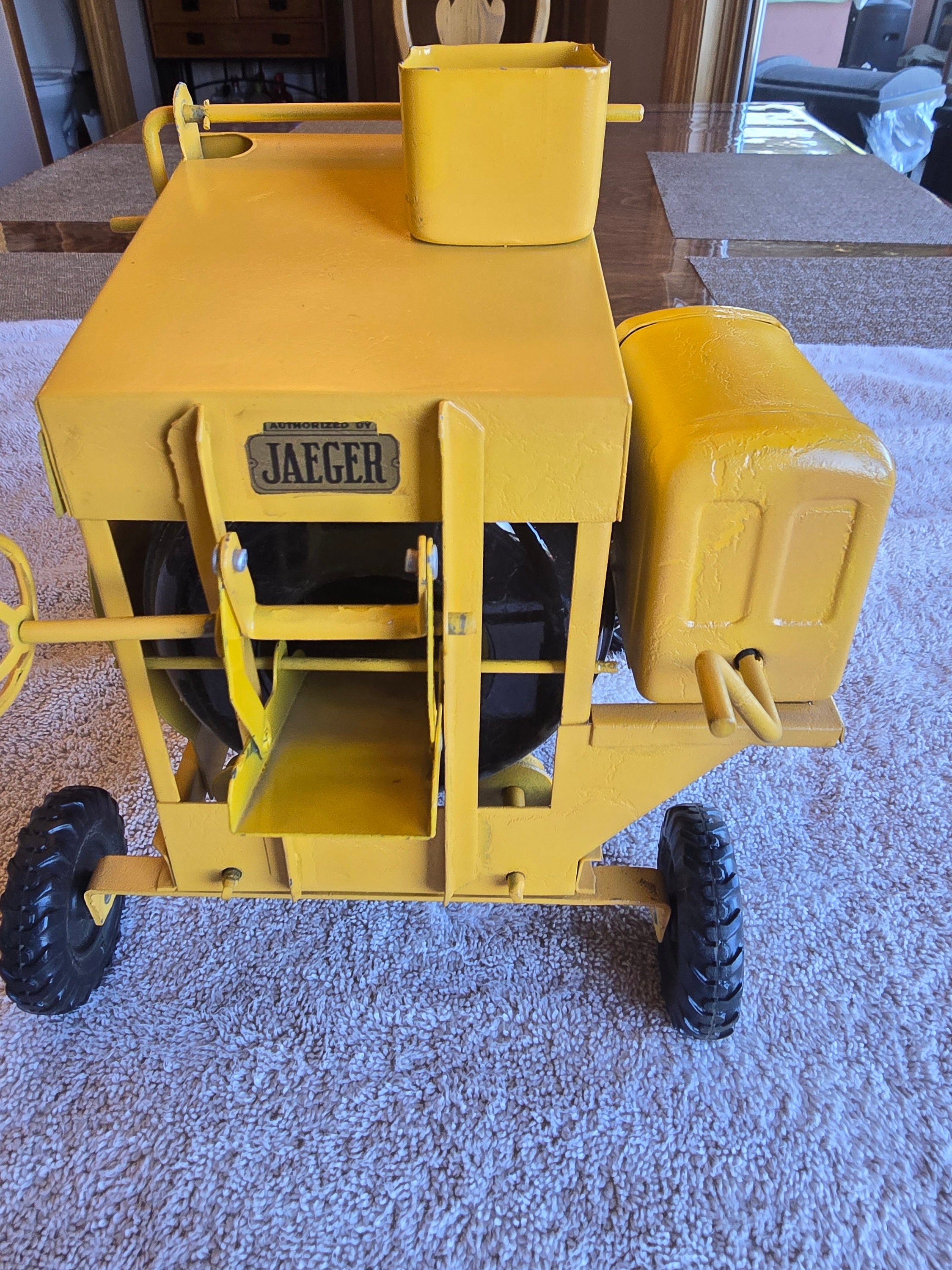 Vintage Model Toys Doepke Jaeger Concrete Cement Mixer Yellow ...