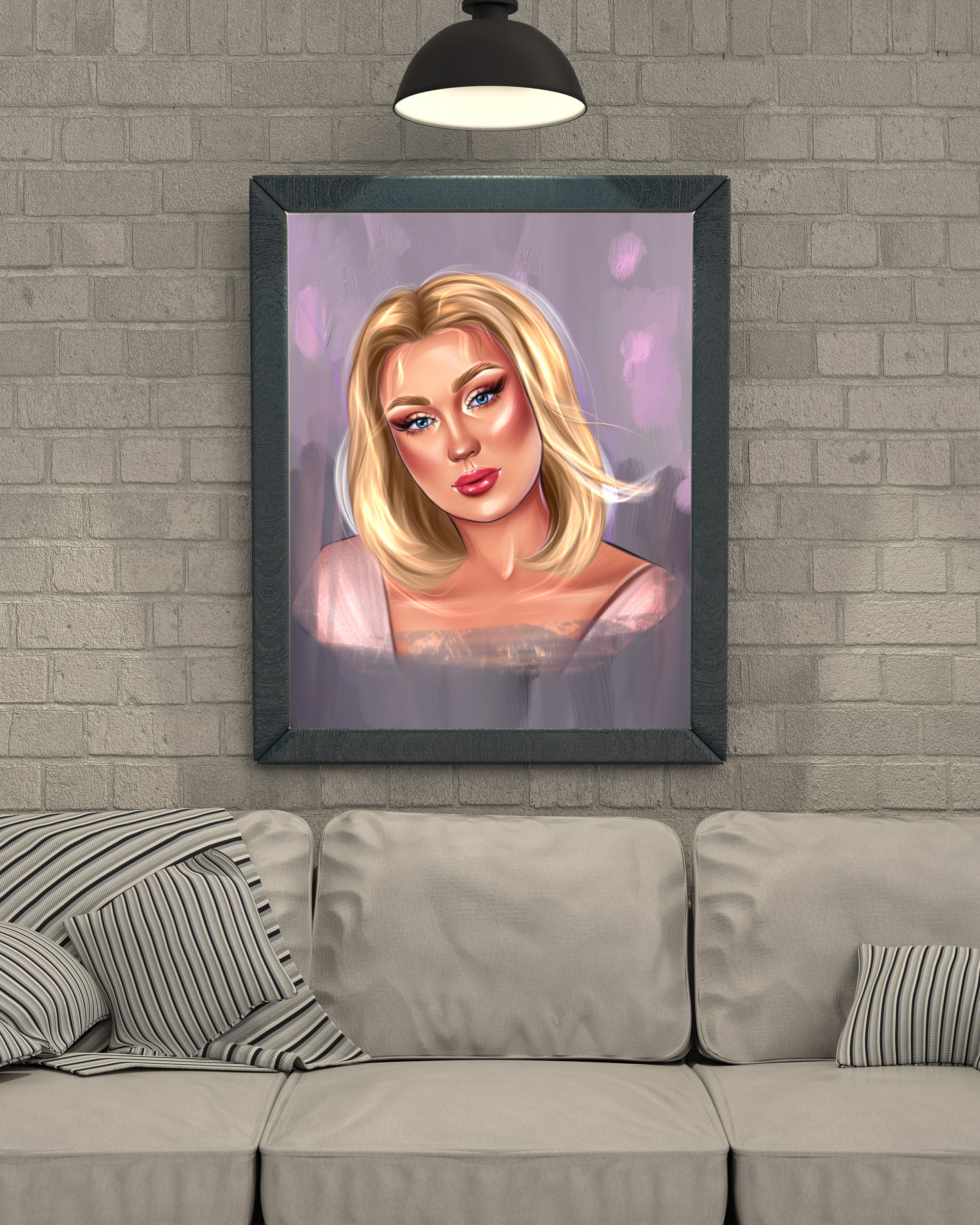 Custom Digital Portrait, Realistic Model Logo for Social Media Profile ...
