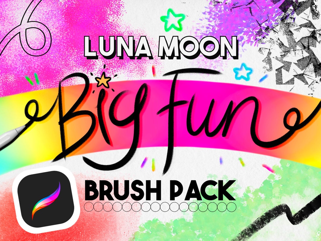 Big Fun Brush Pack for Procreate | Realistic Art, Calligraphy, Manga ...
