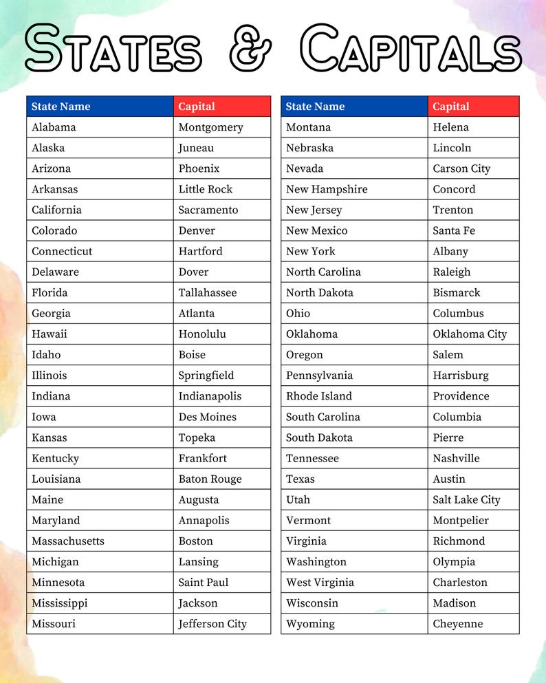 Printable 50 States Activity Book | Kids US Geography Coloring Mazes ...