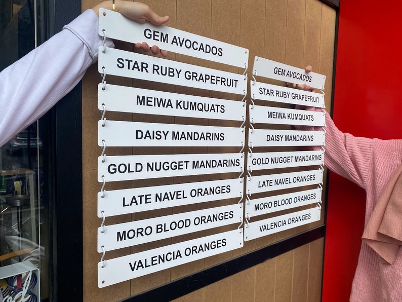 Menu Printing Wall Hanging Board Menu Display Wall Sign Customized ...