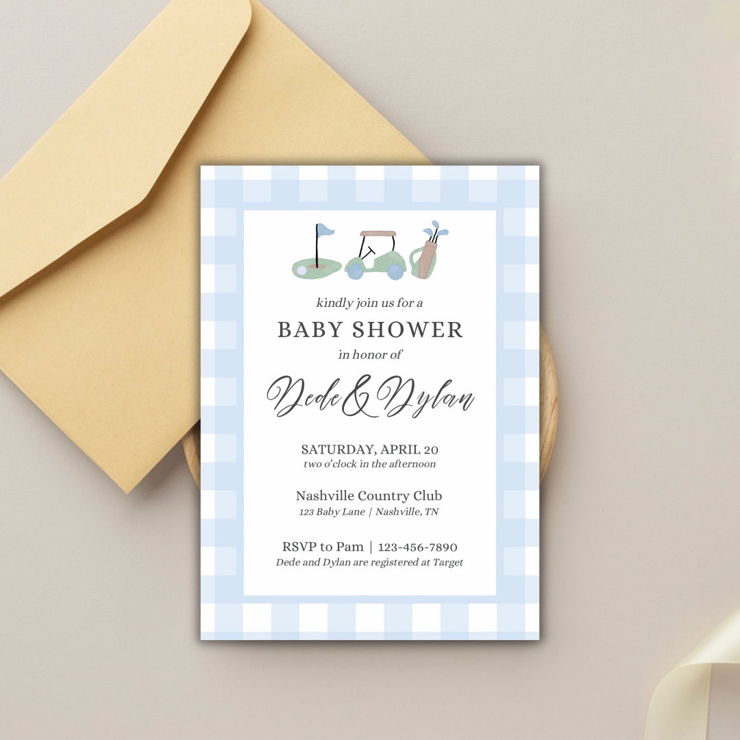 Golf Themed Baby Shower Couples Baby Shower Golf Partee Shower Par-tee ...