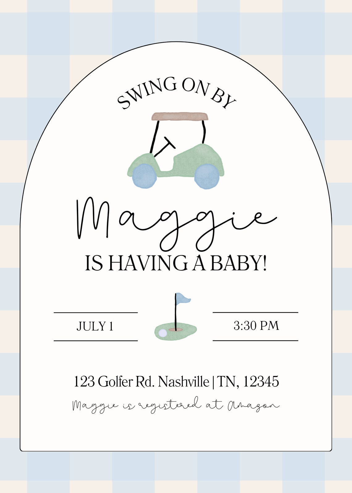 Golf Themed Baby Shower Couples Baby Shower Golf Partee Shower Par-tee ...