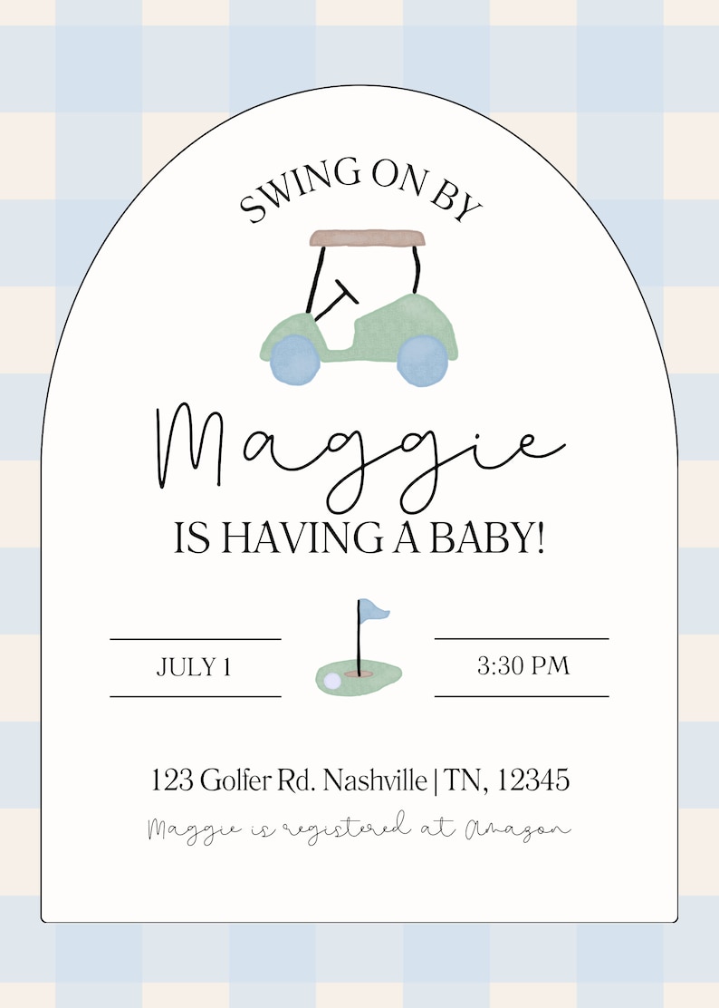 Golf Themed Baby Shower Couples Baby Shower Golf Partee Shower Par-tee ...