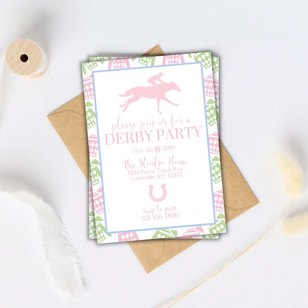 Derby Party Invitation Kentucky Derby Horse Racing Horse Race Party ...