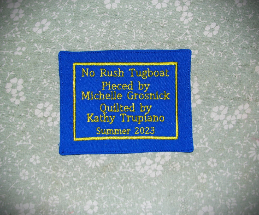 Personalized Custom Embroidered Label. Classic Border. for Quilts ...