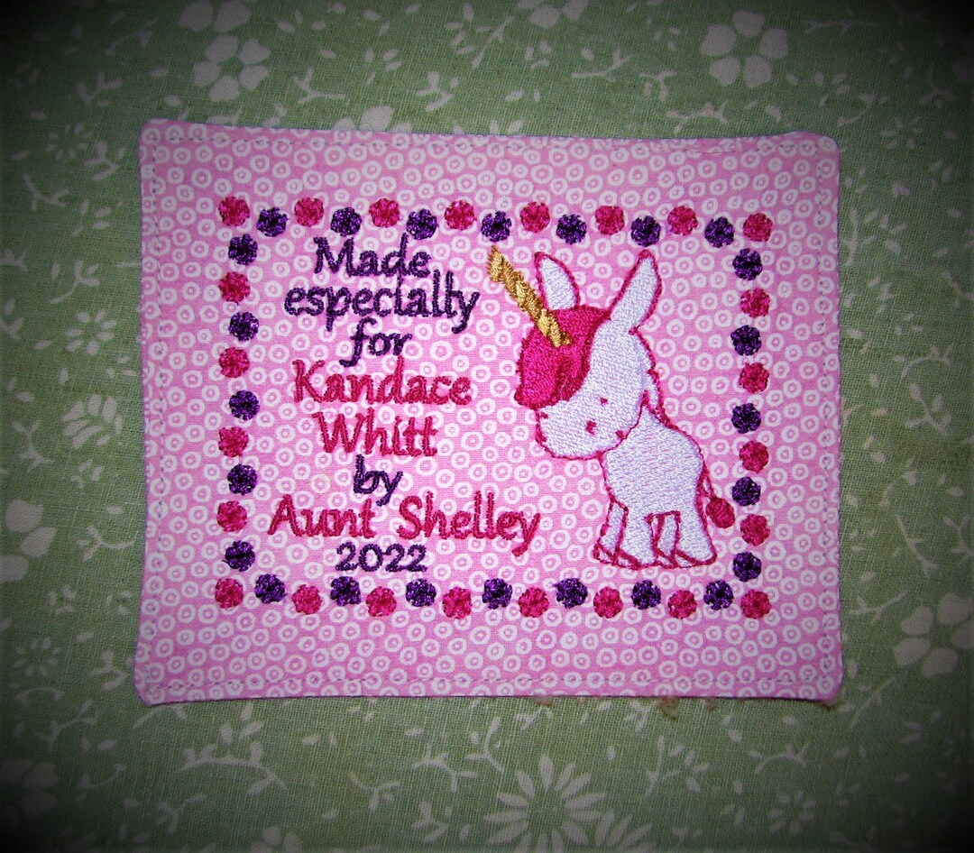 Personalized Custom Embroidered Label. NEW STYLE. Unicorn and Horse ...