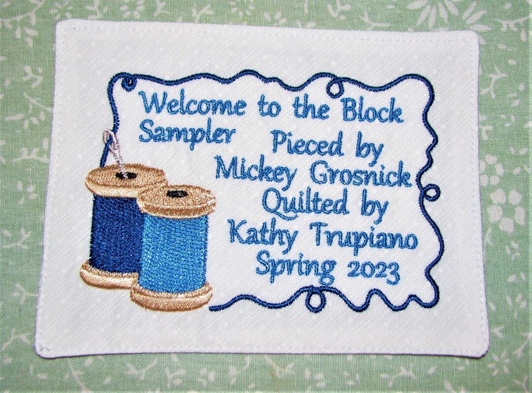 Personalized Custom Embroidered Label. Thread Spools Design. for Quilts ...