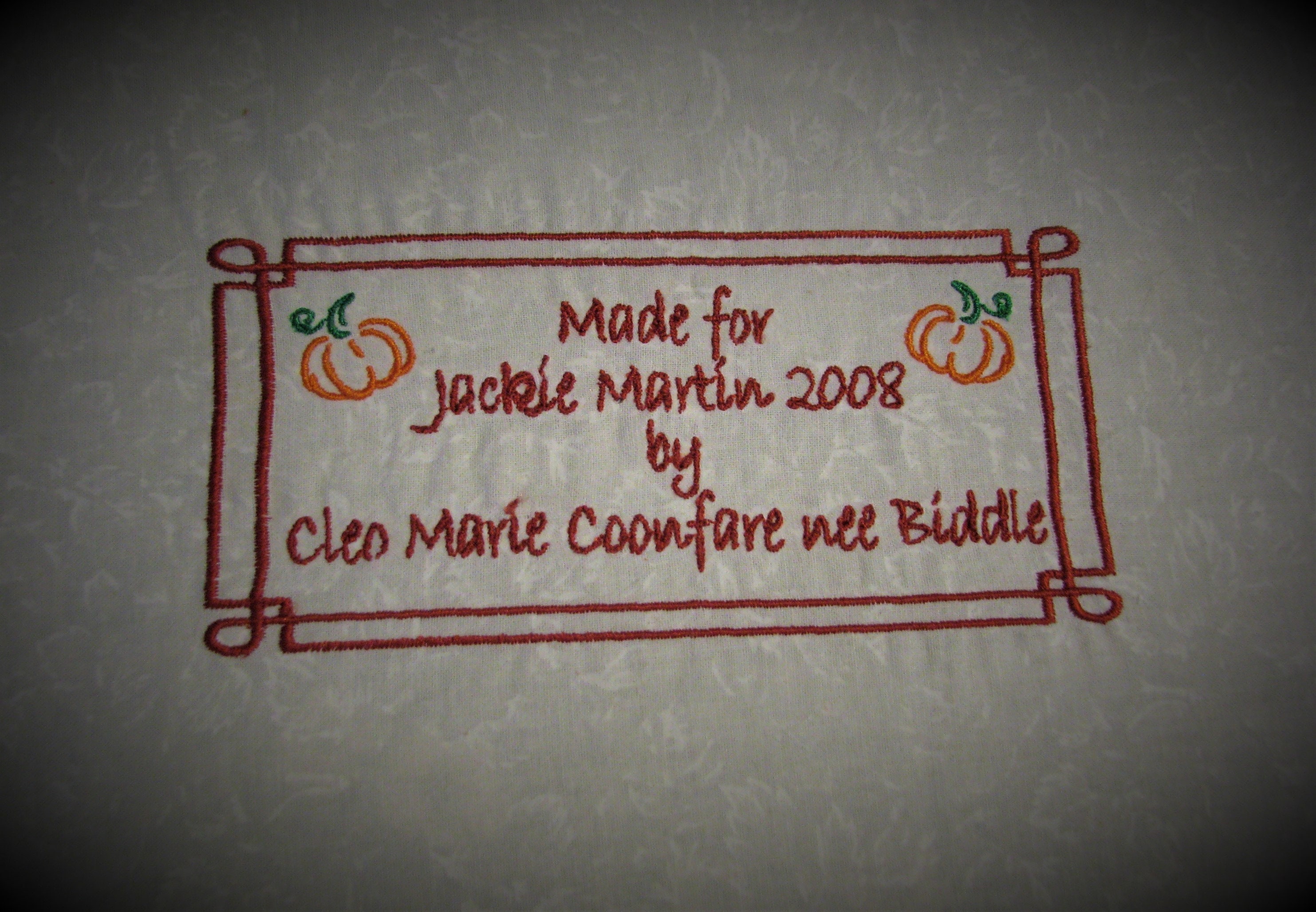 Personalized Custom Embroidered Label. Classic 2 Line Border. - Etsy