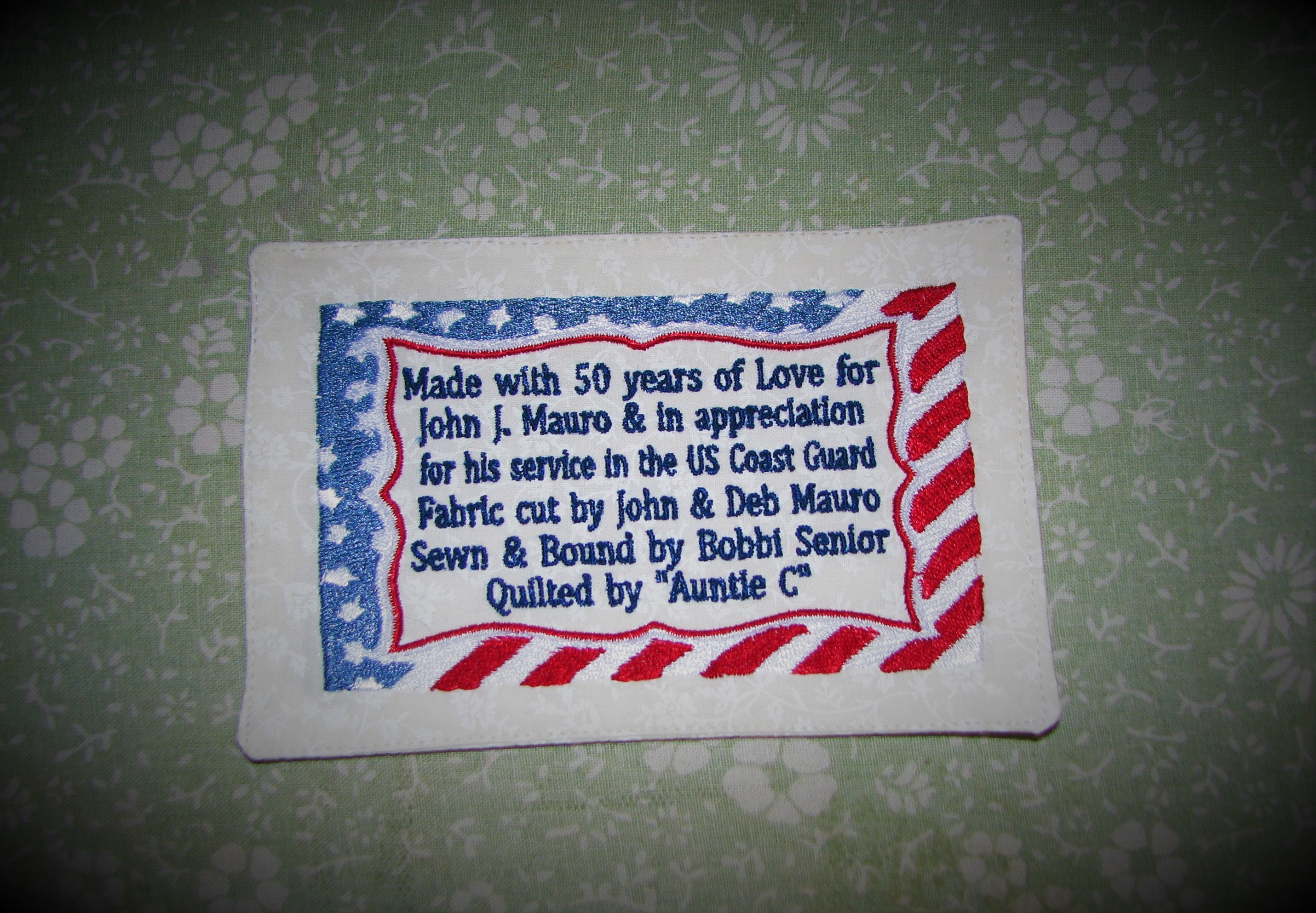 Personalized Custom Embroidered Label. Patriotic Red White - Etsy