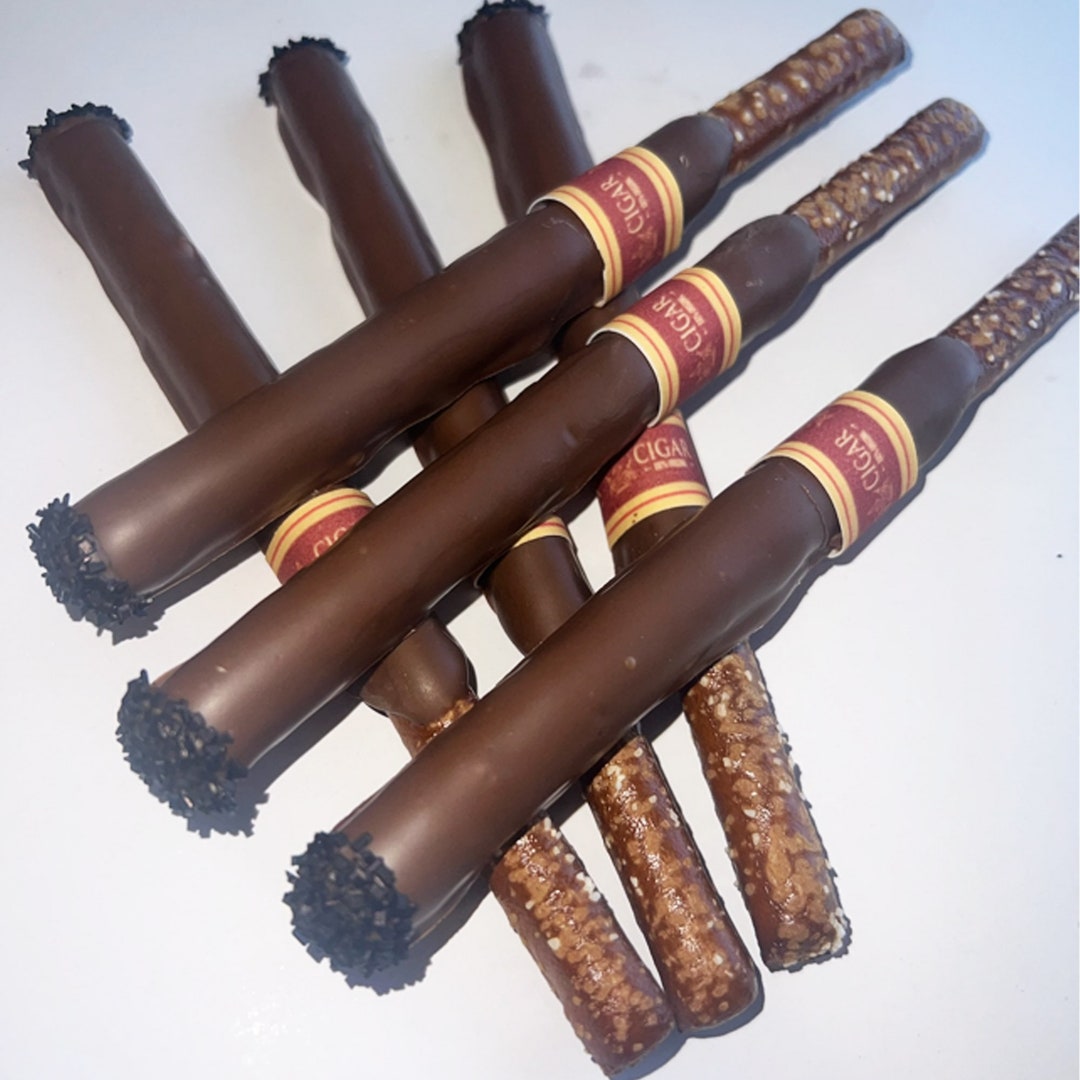 Chocolate Covered Cigar Pretzel Stick - Etsy