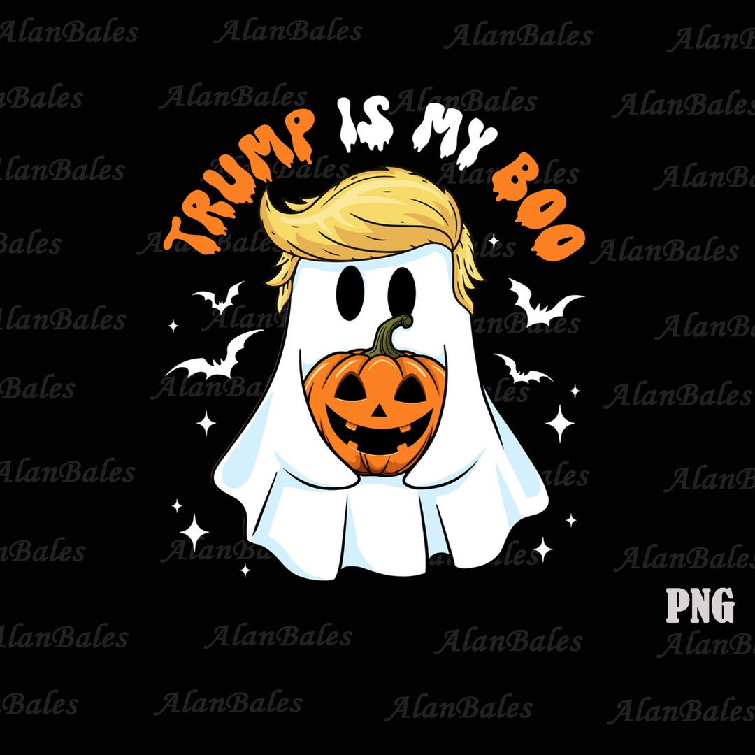 Trump Ghost Halloween Png, Trump is My Boo Png, Trump Hair Funny Png ...