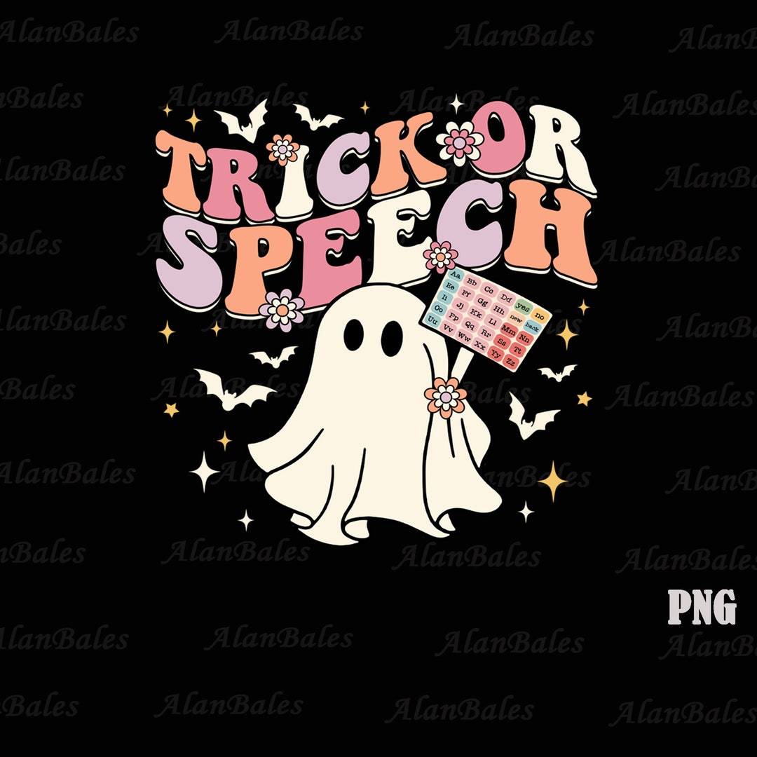Trick or Speech Png, SLP Halloween Png, Speech Therapy Halloween Png ...