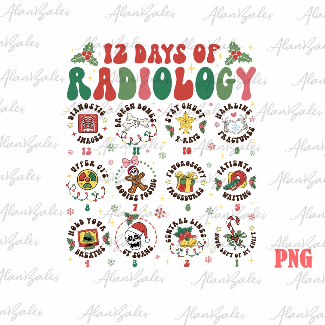 Vintage Christmas Png, Radiology Christmas Png, Funny Christmas ...