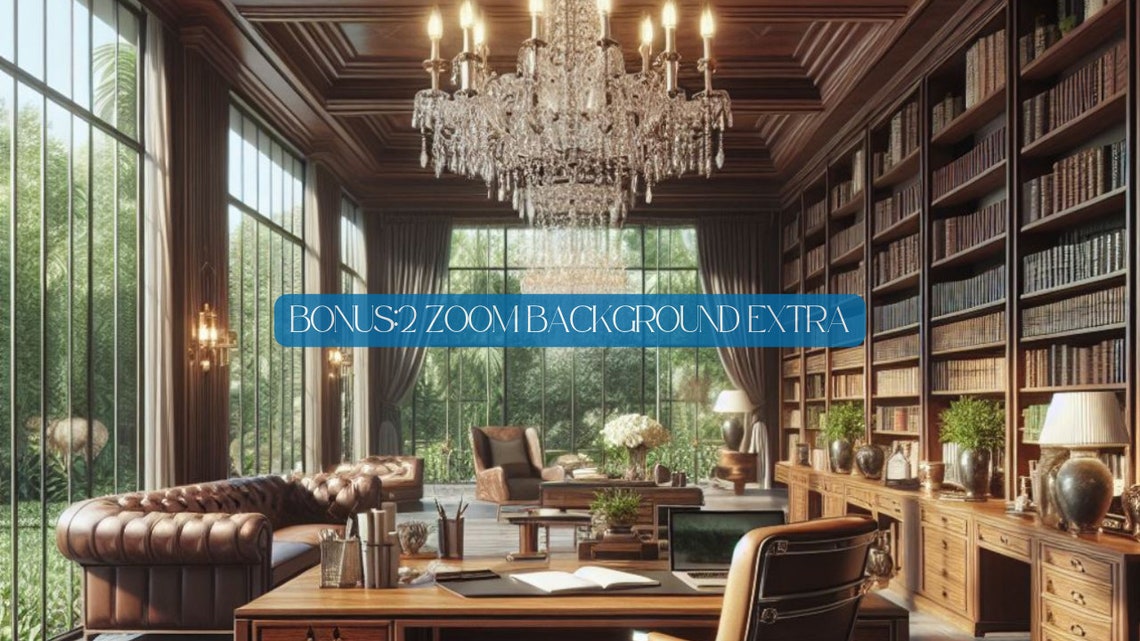 Luxury Home Office Virtual Background , Luxury Home Office ,brown ...