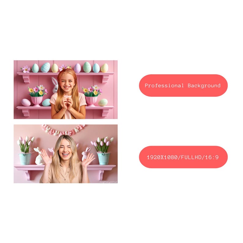 Easter Virtual Background , Pastel Eggs for Zoom & Twitch ,spring Home ...