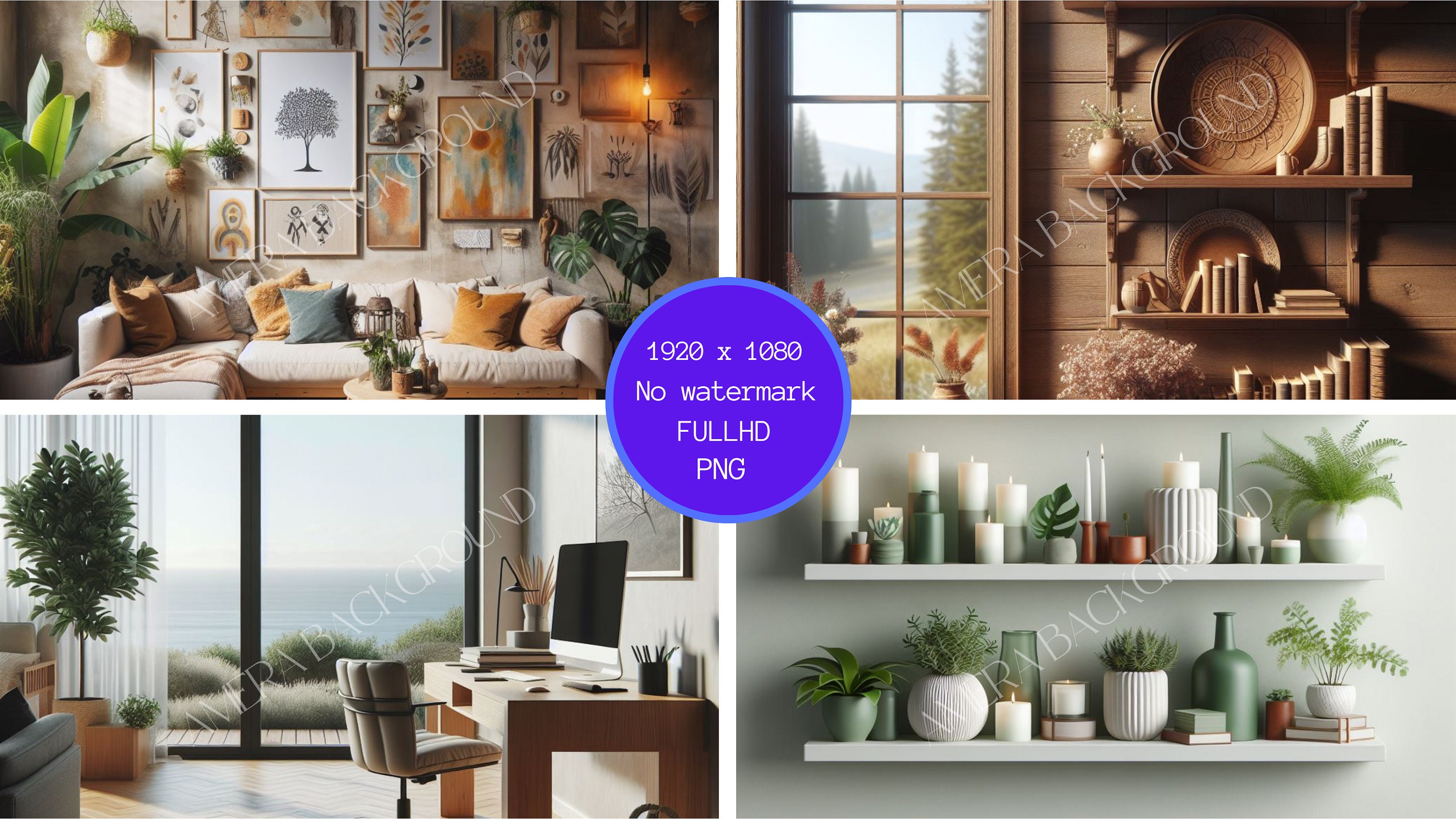 Set of 20 Cozy Home Office Zoom Backgrounds,ideal for Online Meetings ...