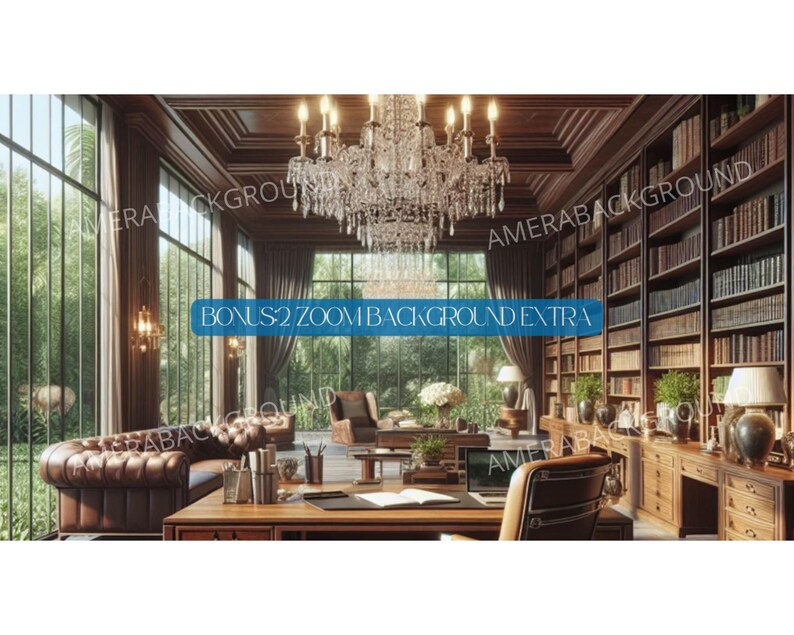 Luxury Home Office Virtual Background , Luxury Home Office ,brown ...