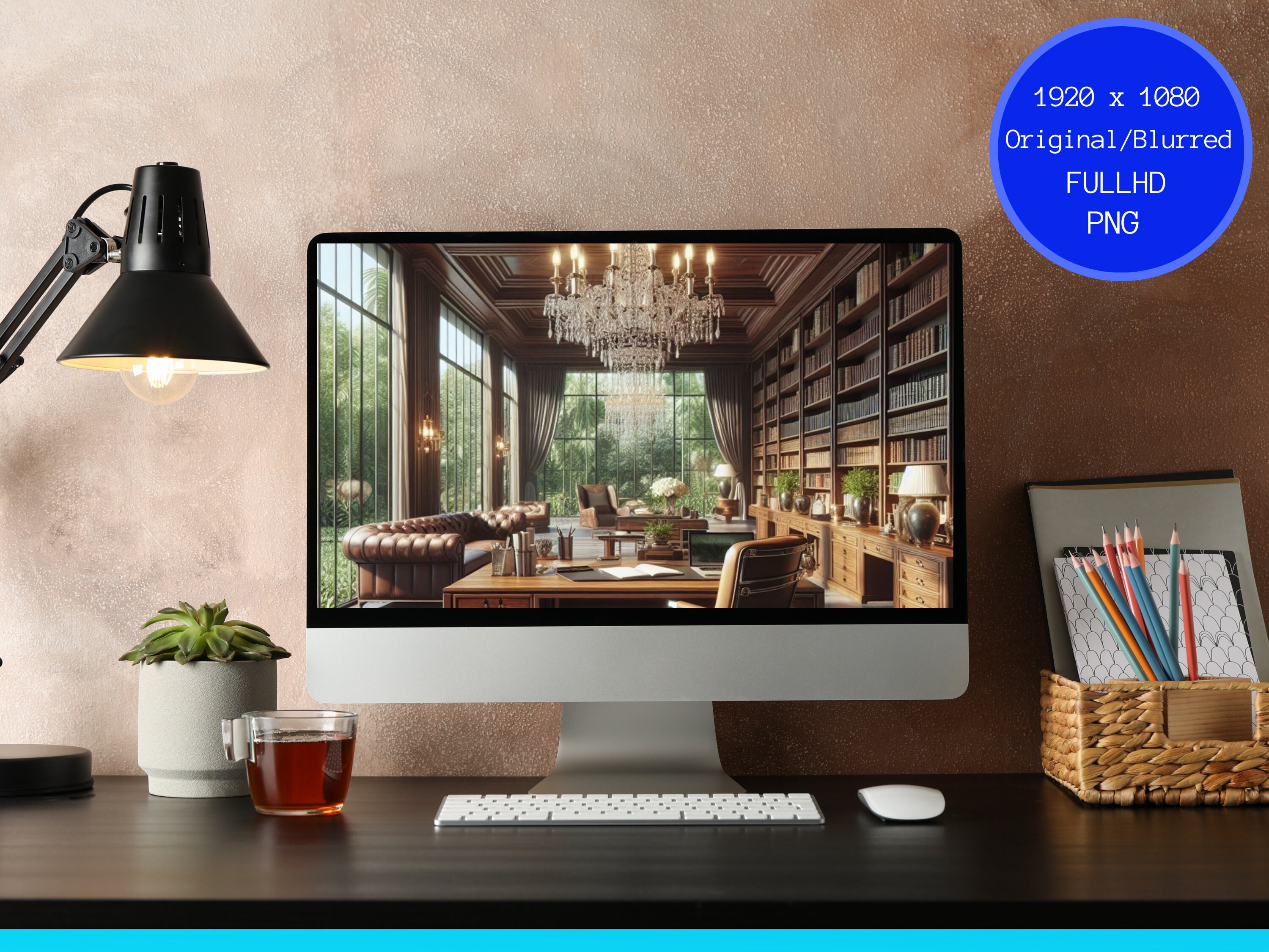Luxury Home Office Virtual Background , Luxury Home Office ,brown ...