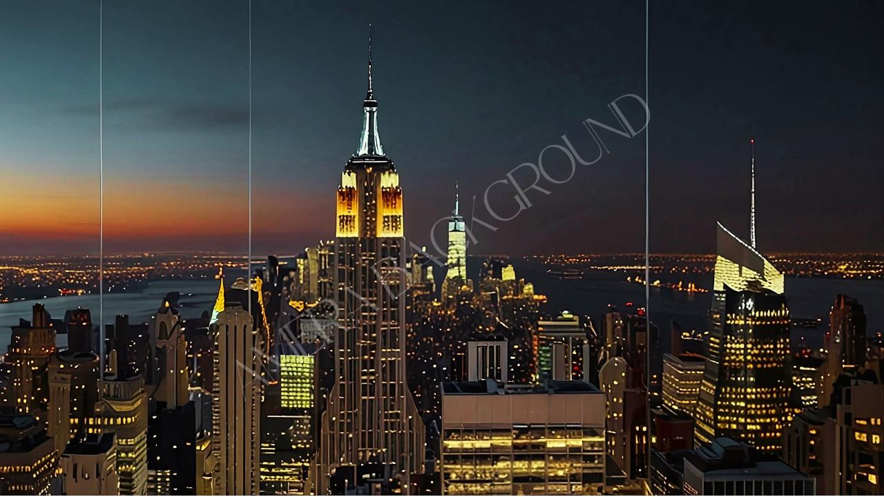 Modern Office Zoom Background With Panoramic View of New York City ...