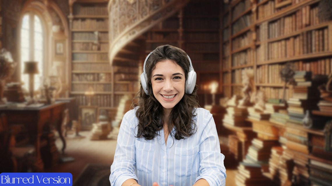 Magical Brown Library for Zoom Background , Zoom Background,zoom ...