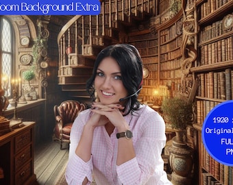 Magical Brown Library for Zoom Background , Zoom Background,zoom ...