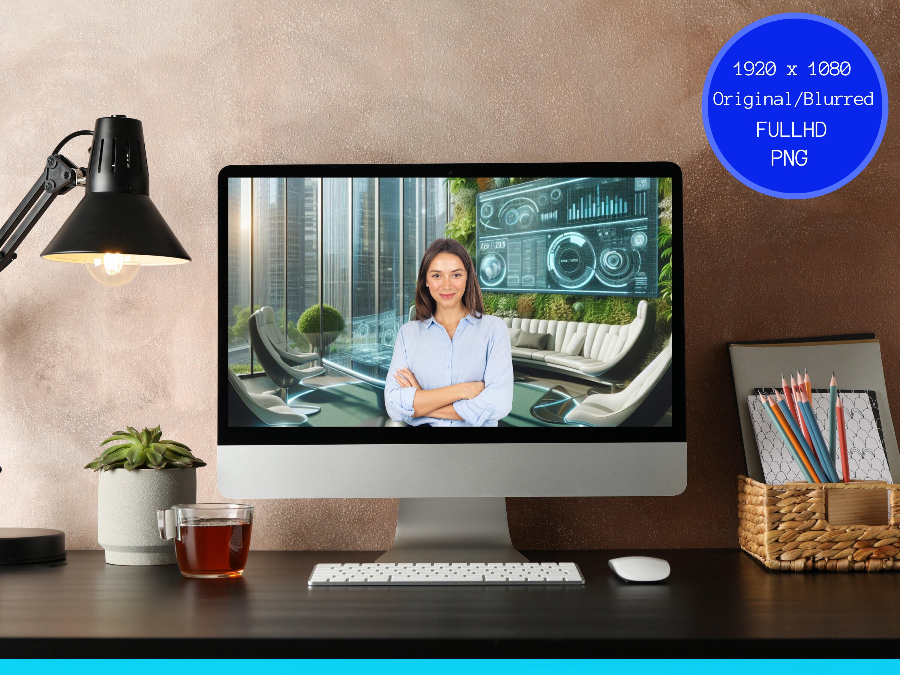 Zoom Virtual Background Futuristic Station for Virtual Meatings ...