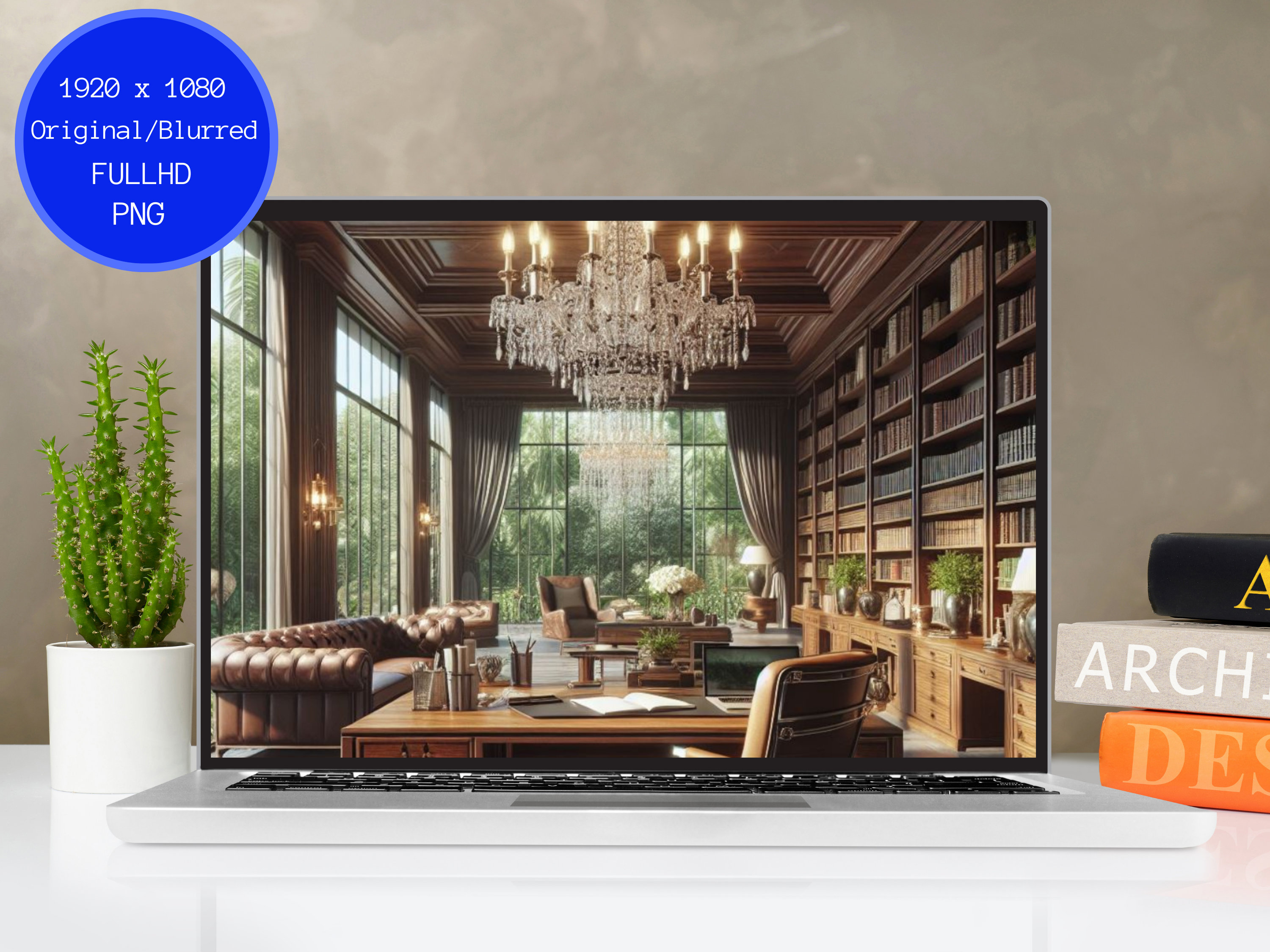 Luxury Home Office Virtual Background , Luxury Home Office ,brown ...