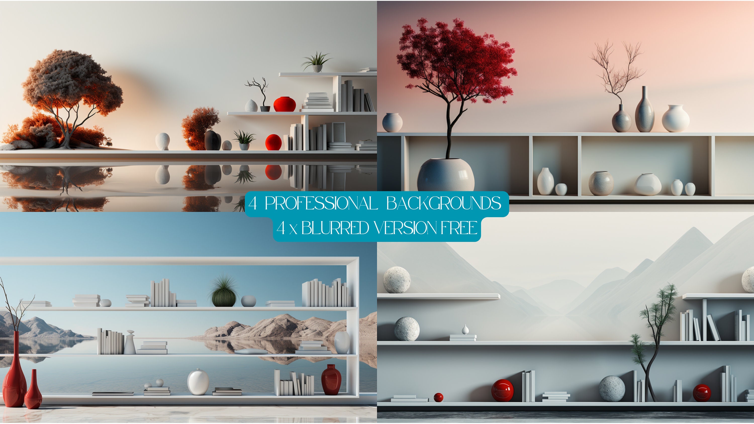 Bookshelf Virtual Background , Cozy Home Office ,bookshelf With Nature ...