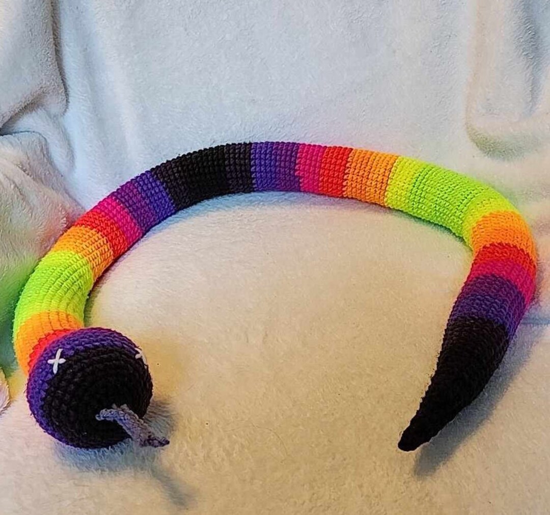 Long Crochet Rainbow Snake - Etsy