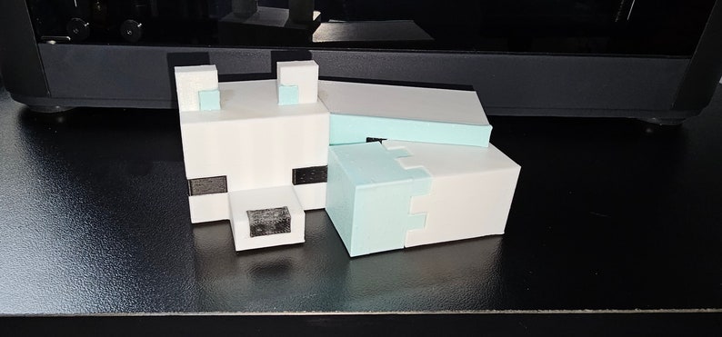 Minecraft Arctic Fox Figure - Etsy