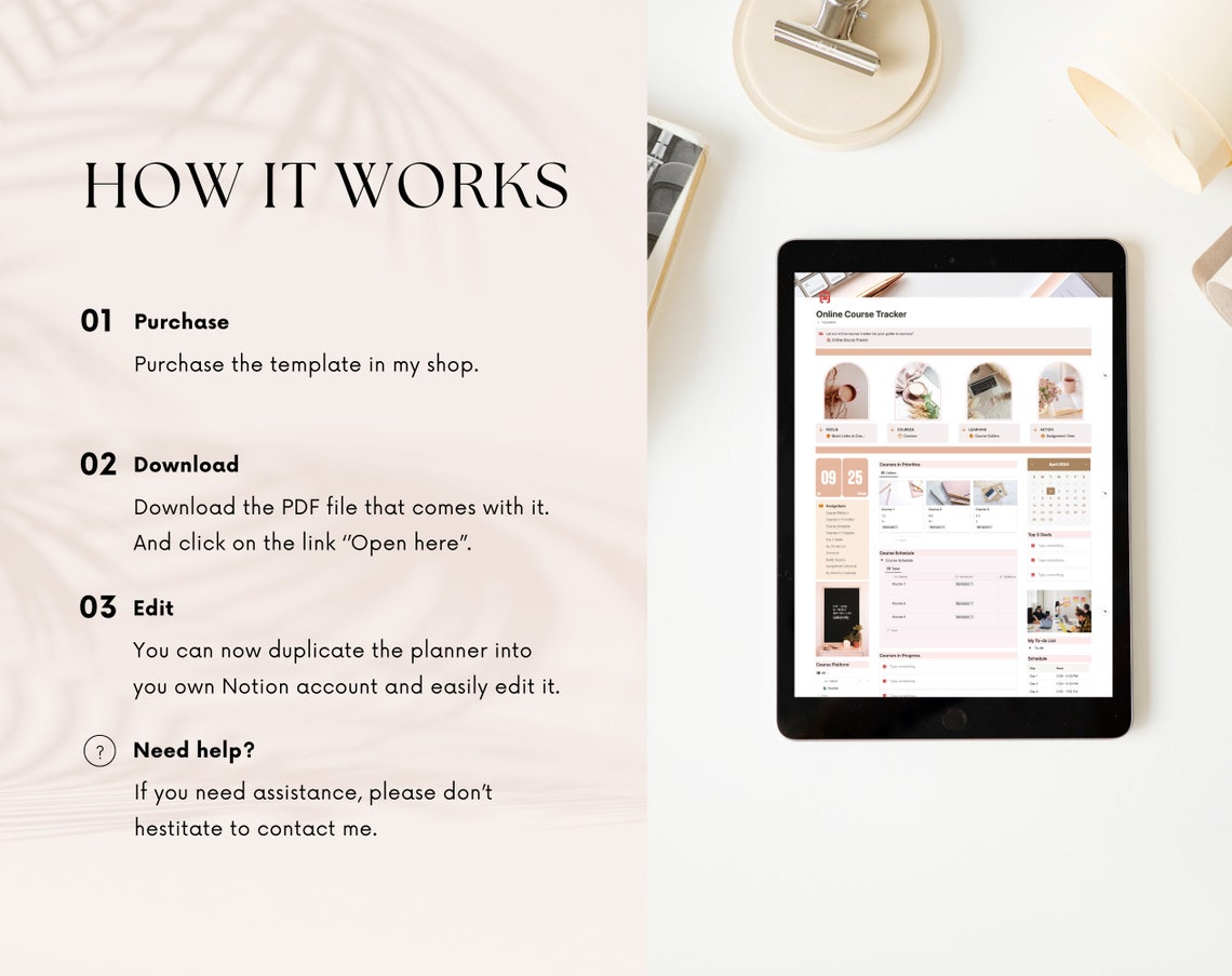 Online Course Tracker Notion Template Coursecreator Digital Product ...