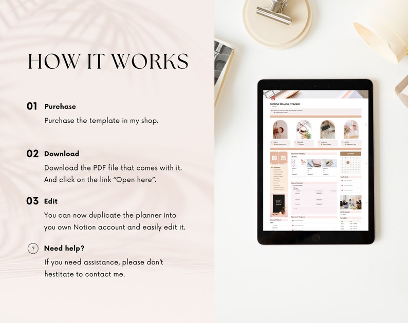 Online Course Tracker Notion Template Coursecreator Digital Product ...