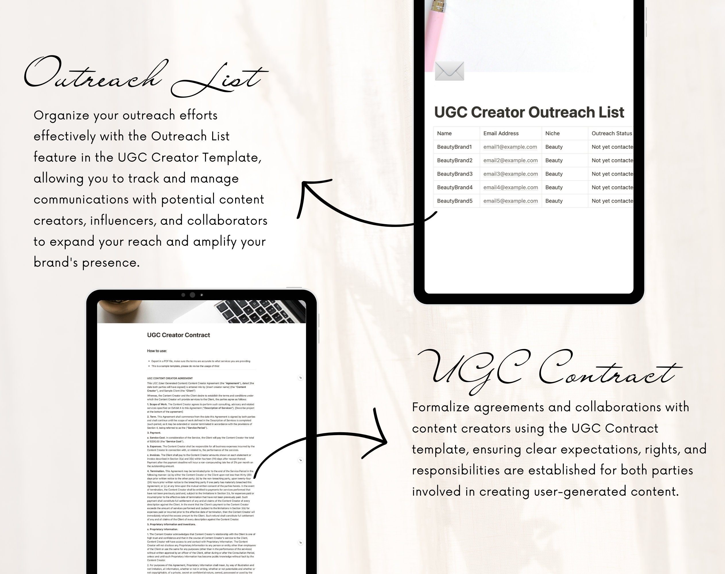 UGC Creator Template Portfolio Template UGC Contract Template Notion ...