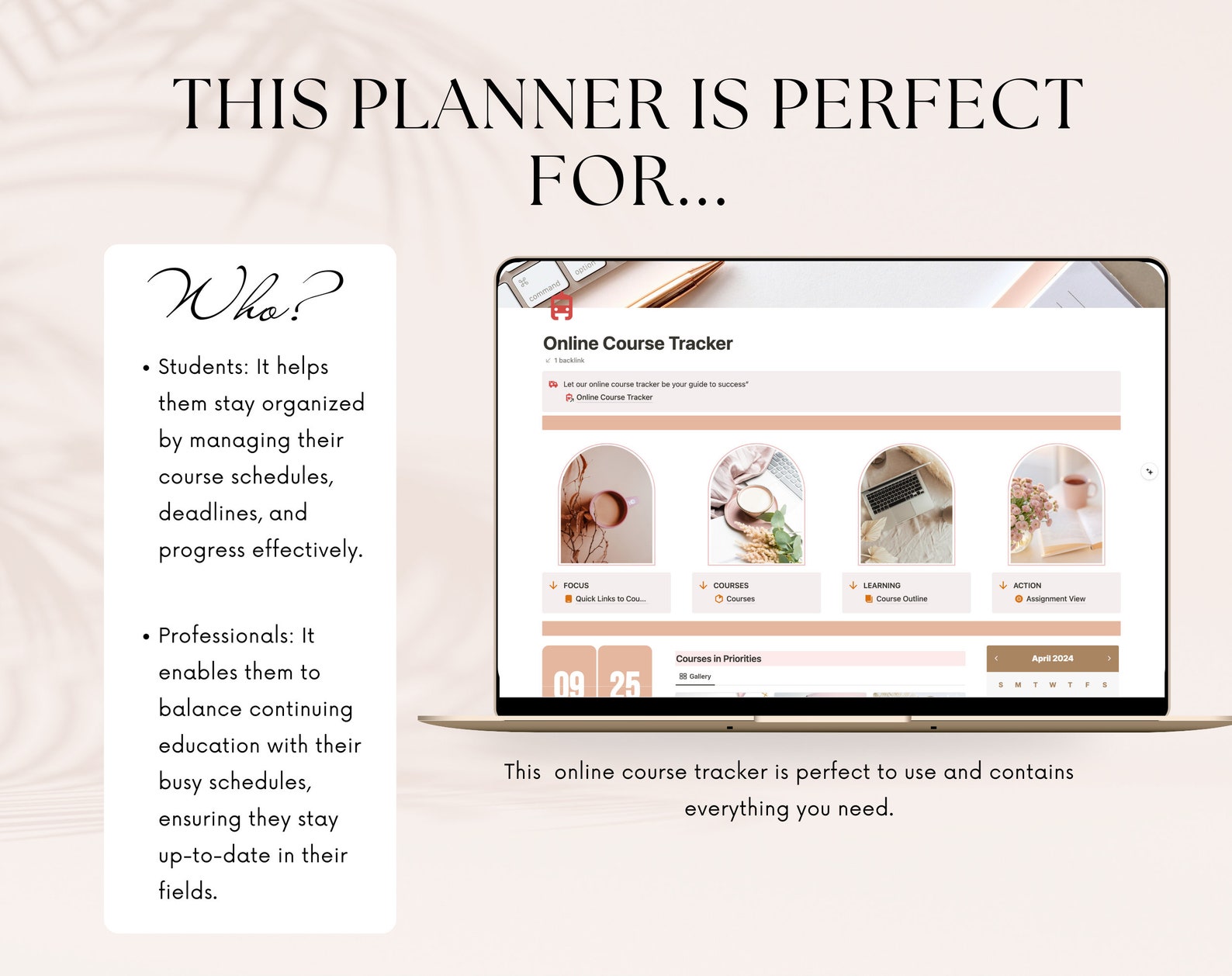 Online Course Tracker Notion Template Coursecreator Digital Product ...
