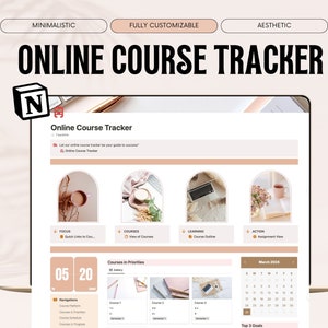 Online Course Tracker Notion Template Coursecreator Digital Product ...