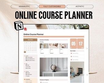 Notion Template Online Course Planner Course Creator Online Course Kit Digital Product Planner ...