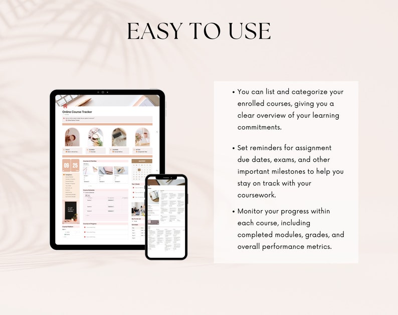 Online Course Tracker Notion Template Coursecreator Digital Product ...