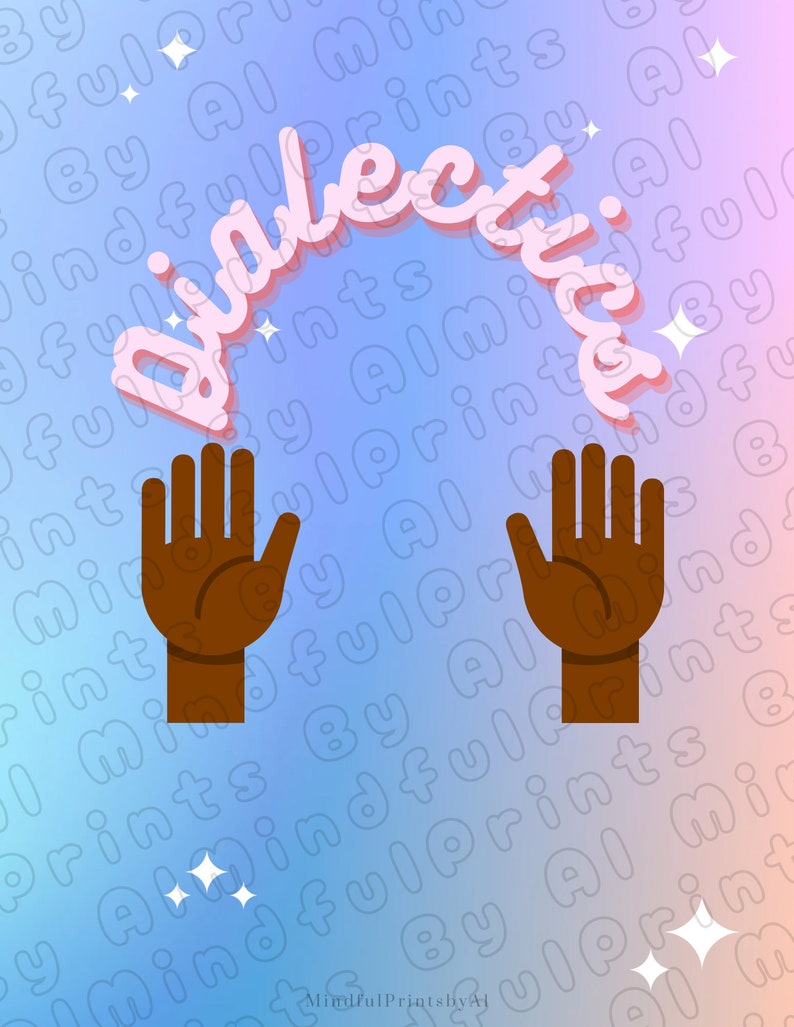 DBT Dialectics Therapeutic Digital Print - Etsy