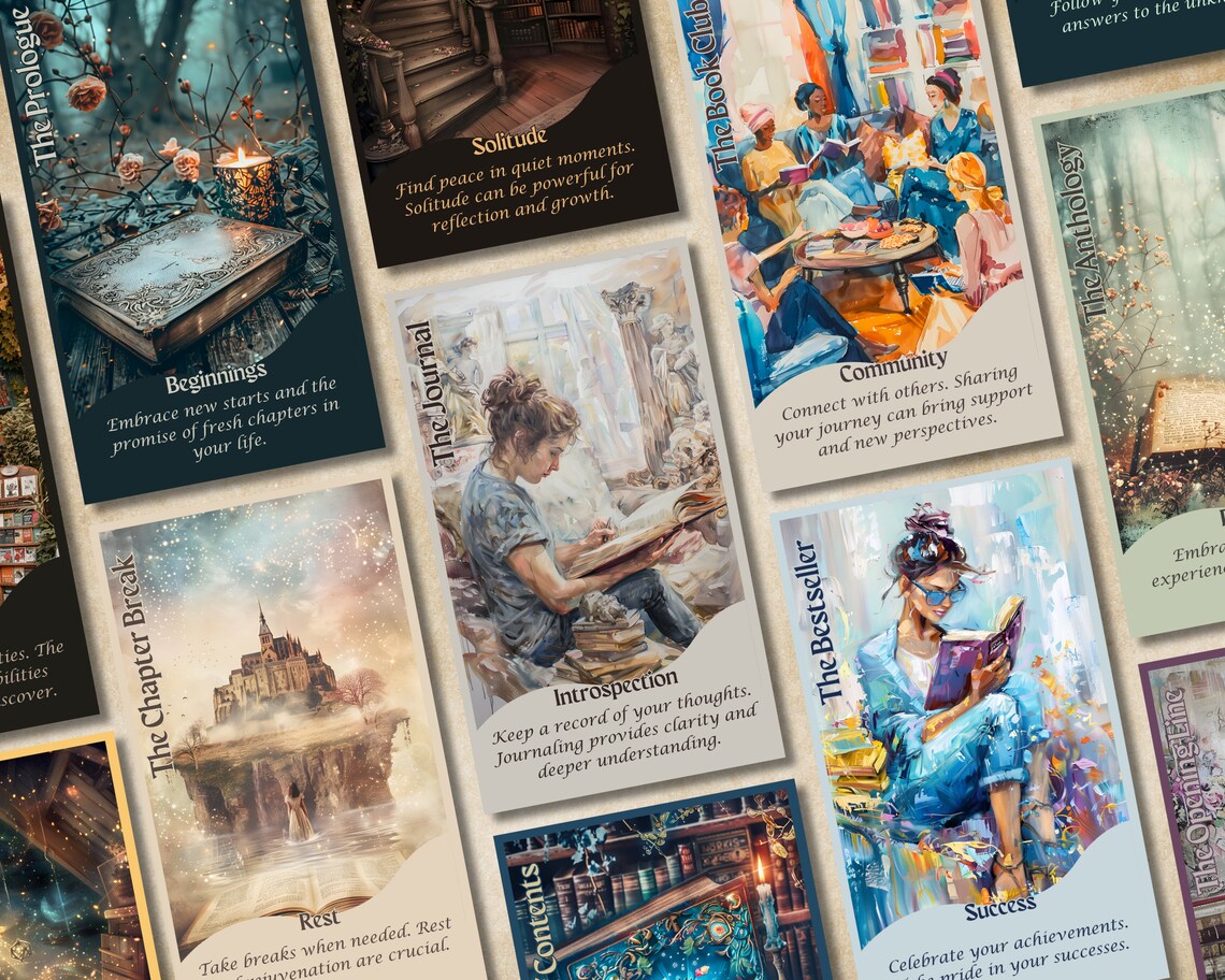 Book Lover Oracle Cards | Beautifully Deck for Guidance, Inspiration ...