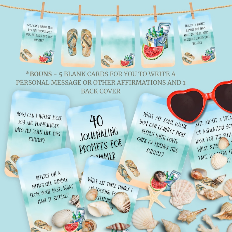 40 Summer Affirmation Cards - Printable Positive Statements for ...