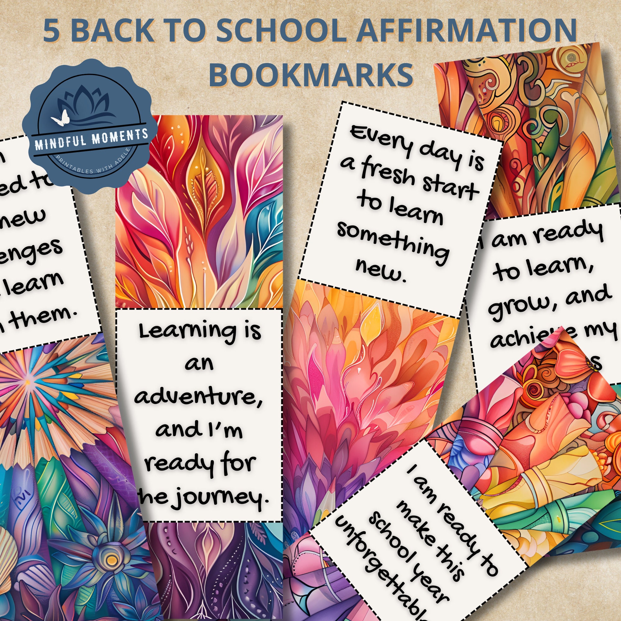 Back to School Affirmation Bookmarks | Printable & Editable in Canva ...