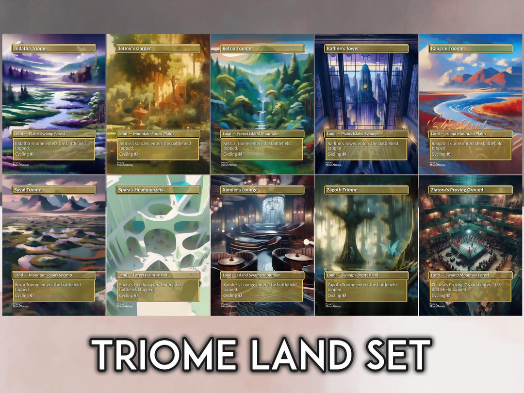 Triome Proxy Lands Set - MTG Proxy Set for Commander EDH - Jetmir's ...