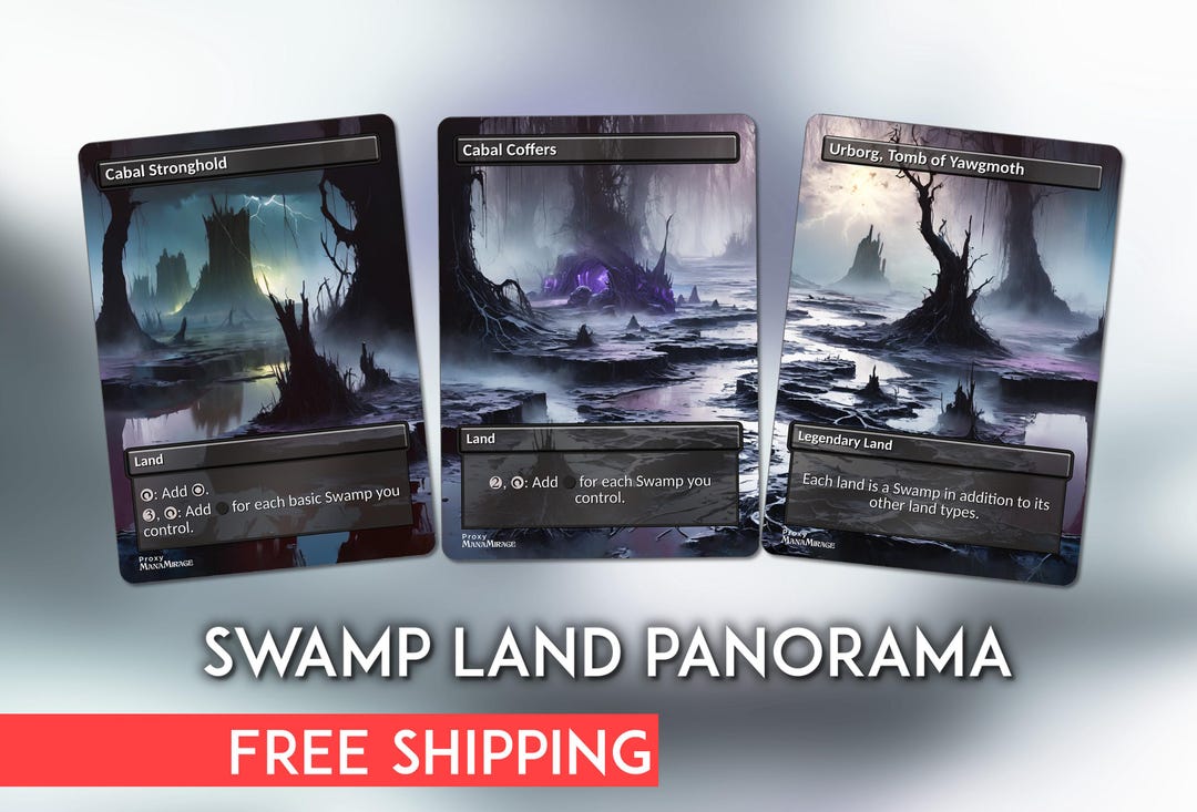 Swamp Lands Panorama Wraparound Urborg & Cabal Proxies - Etsy